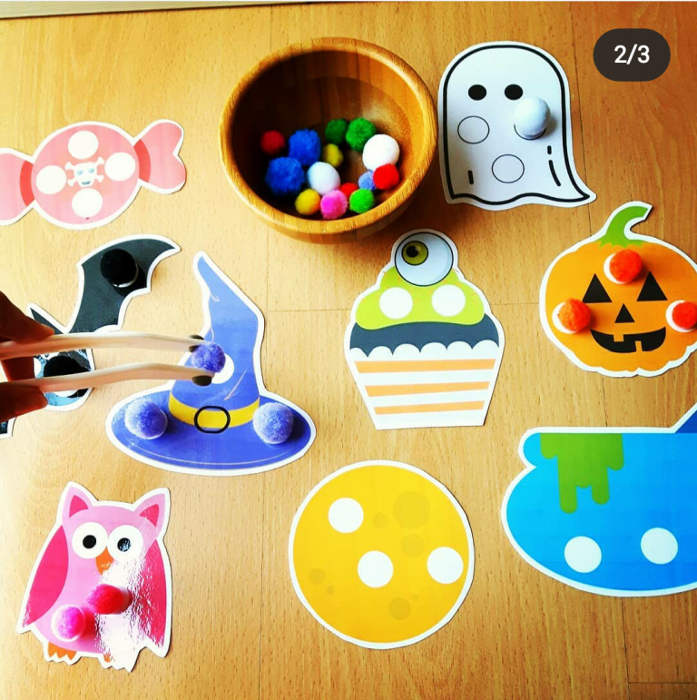 Actividad de Halloween y motricidad fina - La Casita Educativa