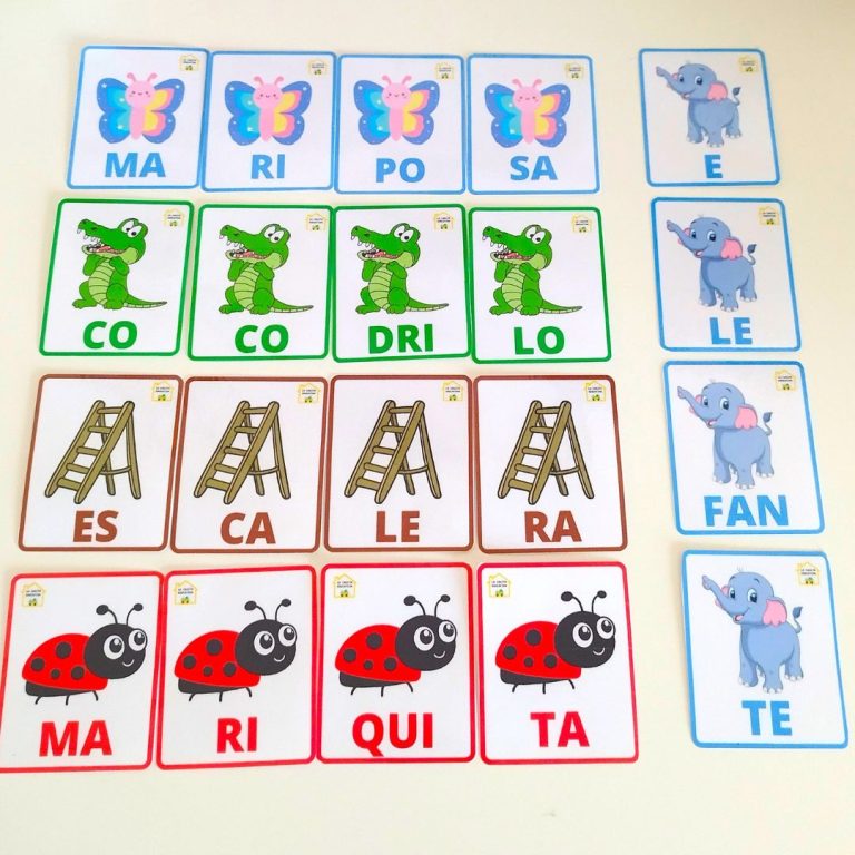 Tarjetas con sílabas - La Casita Educativa