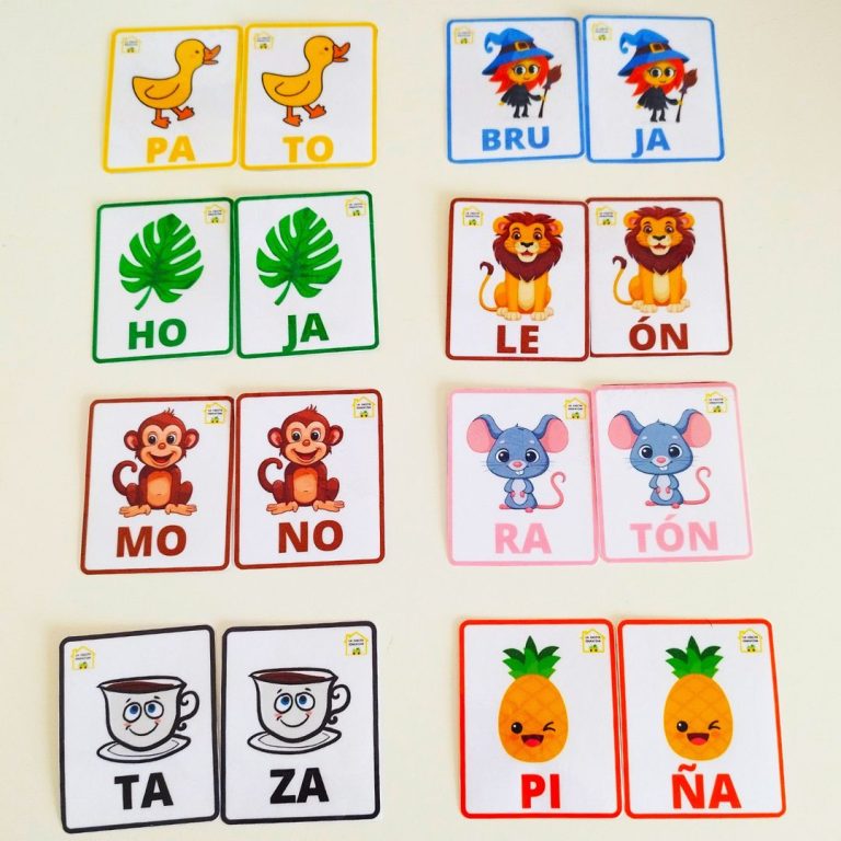 Tarjetas con sílabas - La Casita Educativa