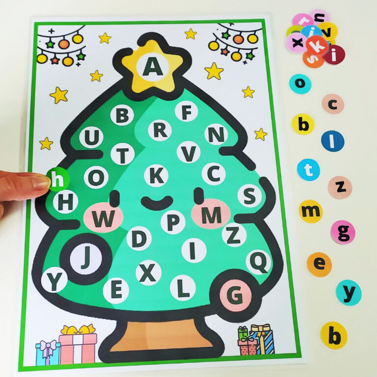 Árboles navideños silábicos - La Casita Educativa