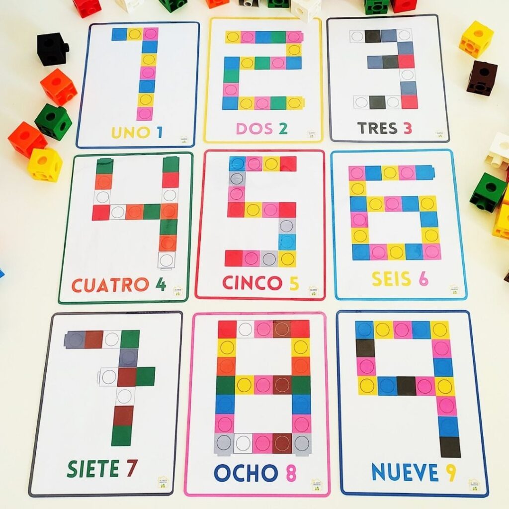 Números con policubos - La Casita Educativa