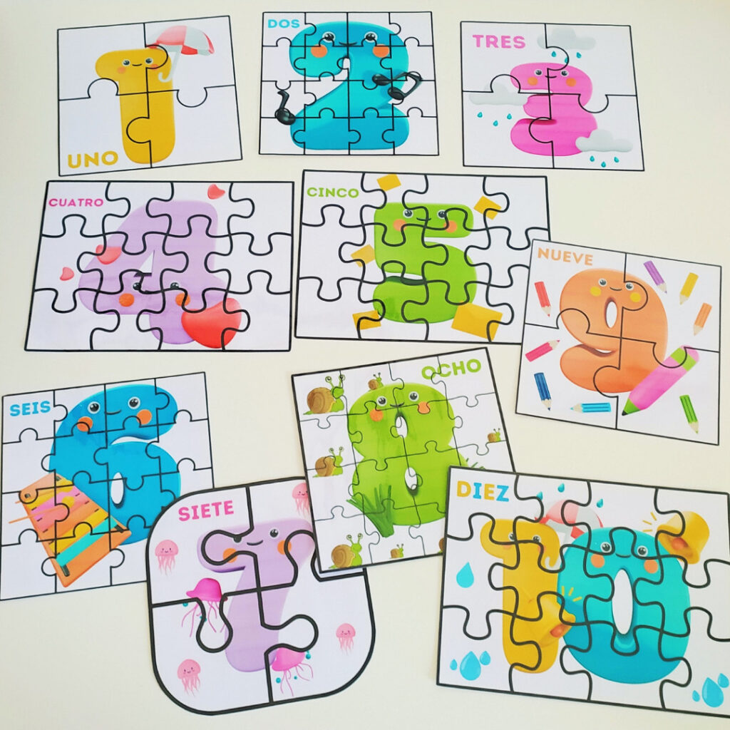 Puzzles con números - La Casita Educativa