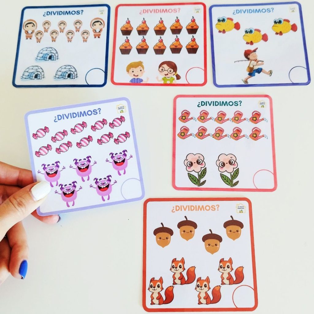 Tarjetas con divisiones - La Casita Educativa