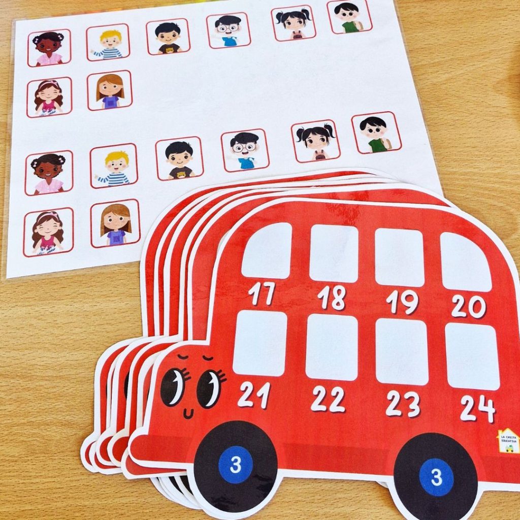 Sumas en el autobús - La Casita Educativa